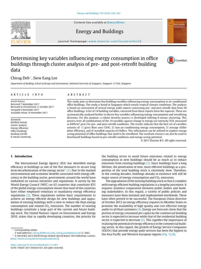 Determining key variables influencing energy consumption in office ...