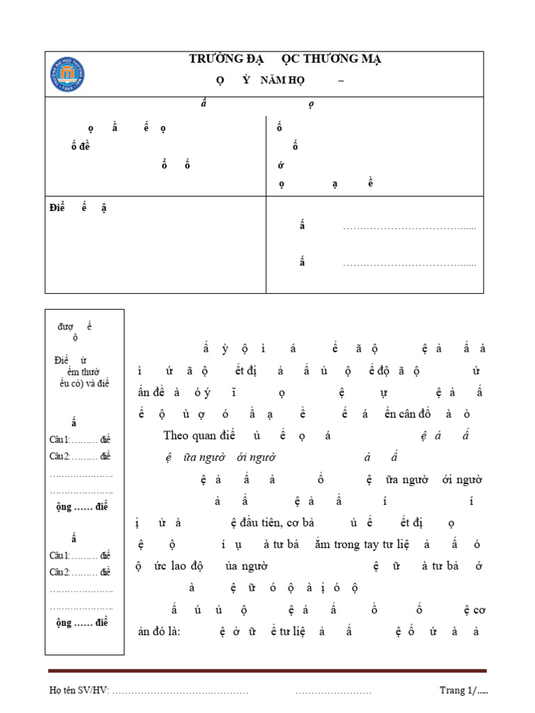 Đề thi Triết học TMU | PDF