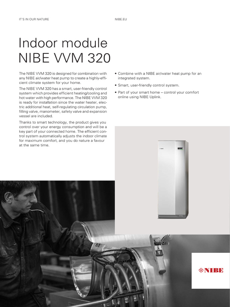 Indoor Module Nibe VVM 320: It'S in Our Nature Nibe - Eu | PDF | Water Heating | Heat Pump