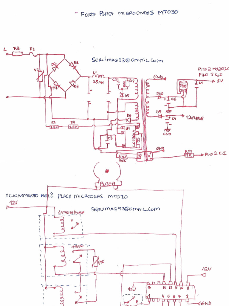 Esquema Microondas Mto30-1 | PDF