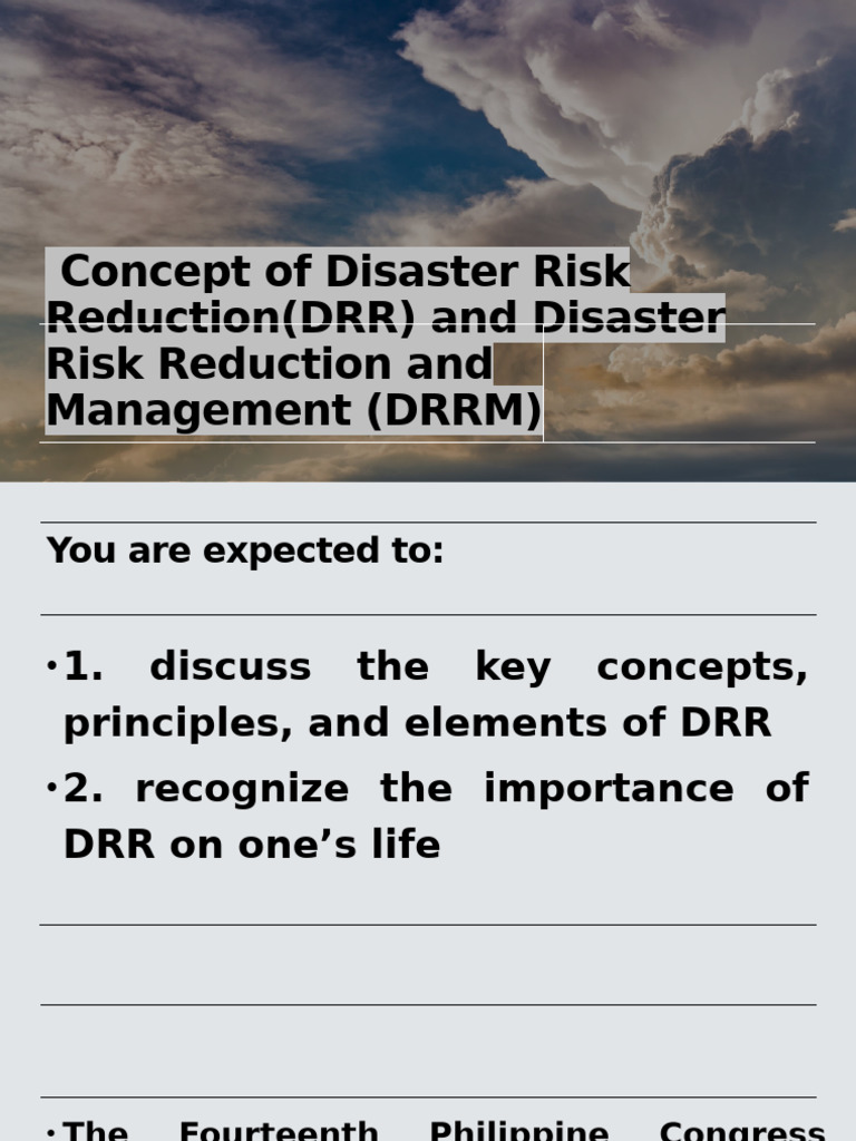 Key Concept of DRRR | PDF | Emergency Management | Disaster Risk Reduction