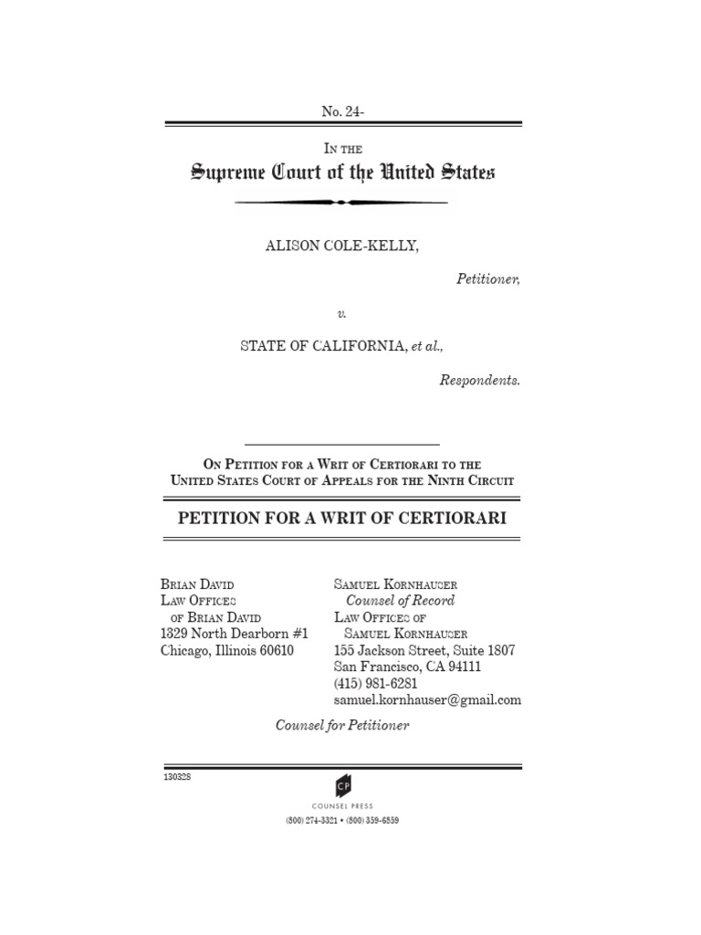 Cole-Kelly v. California: Takings Clause Appeal | PDF | Fifth Amendment ...