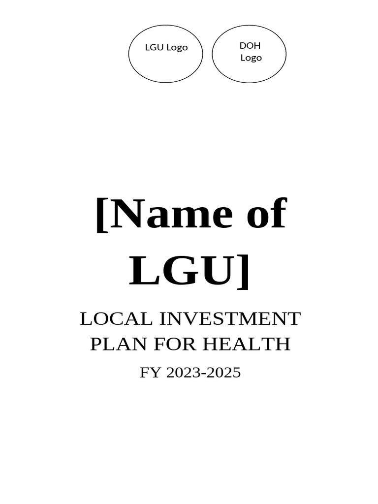 Local Investment Plan For Health Template | PDF | Monitoring And ...