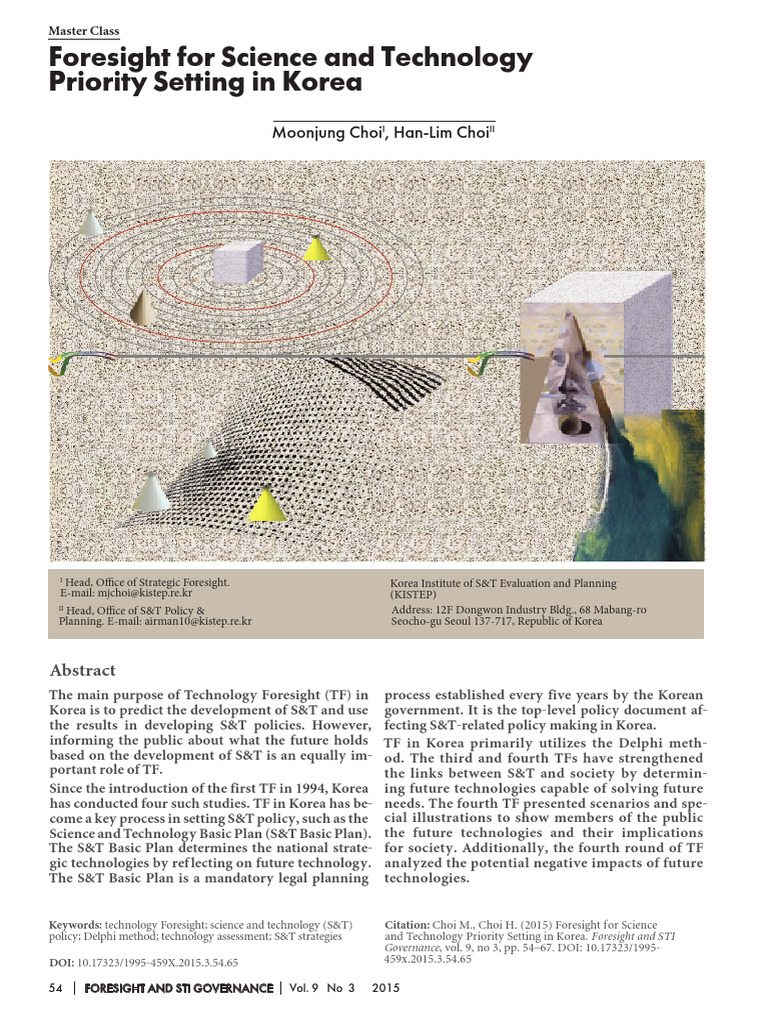 Foresight For Science and Technology Priority Setting in Korea | PDF | Agriculture | Society