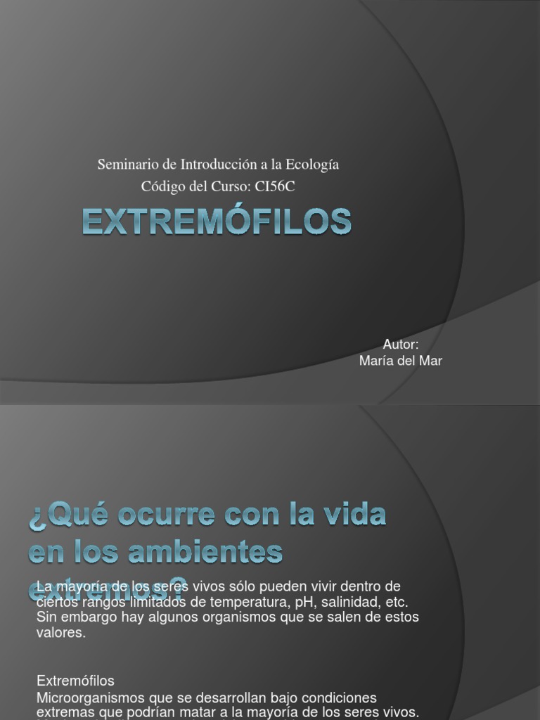 Tipos de Bacterias Extremófilas | PDF | Archaea | Las bacterias