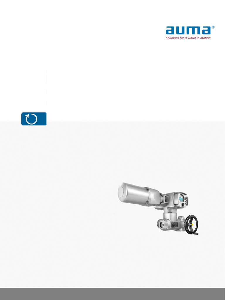 Exhauster Guide Vane Actuator SAREx 07.2 With Control - User Manual | PDF | Actuator | Mobile App
