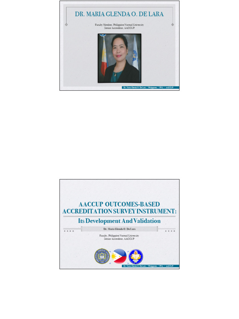 Aaccup Outcomes Based Accreditation Survey Instrument | PDF ...