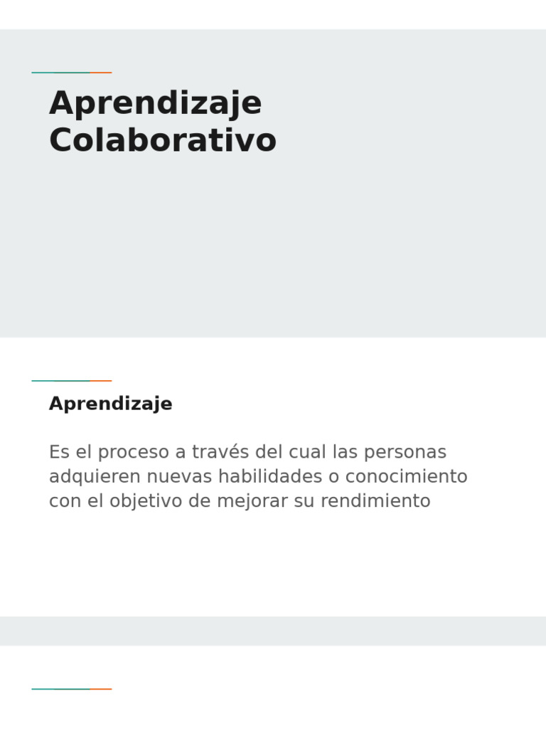 Aprendizaje Colaborativo | PDF | Aprendizaje | Ciencias del comportamiento