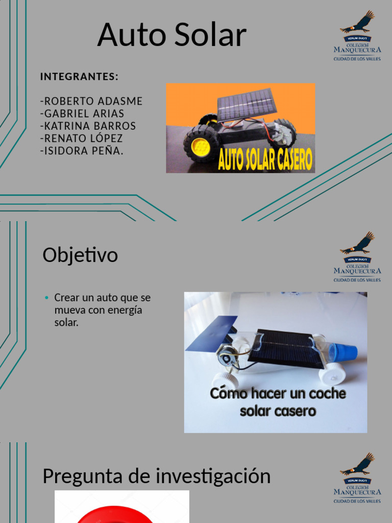 Auto Solar: Experimento y Resultados | PDF