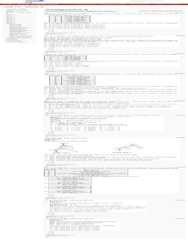 DBMS Assignment Week 8 | PDF