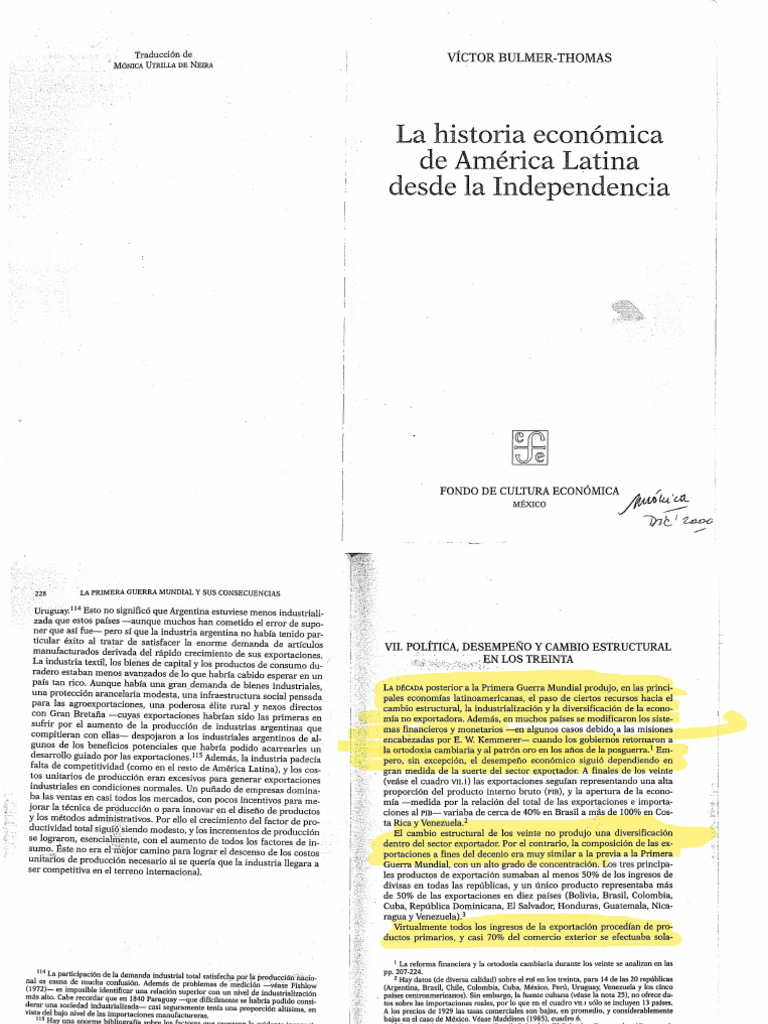 30-Bulmer-Thomas v. - La Historia Economica | PDF