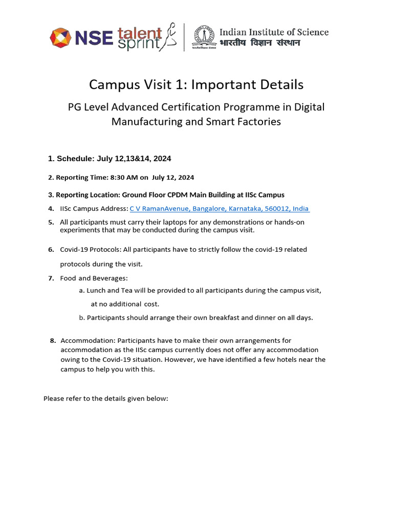 Digital Manufacturing Campus Visit Guide | PDF | Physical Sciences