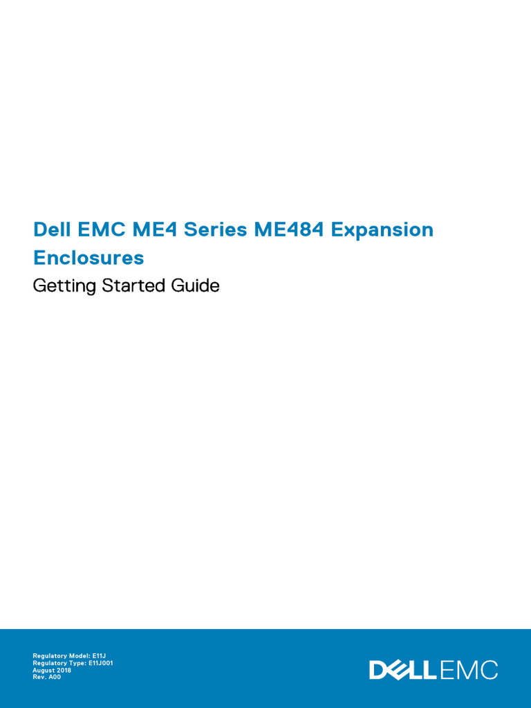 Dell EMC ME4 Series ME484 Expansion Enclosures: Getting Started Guide ...