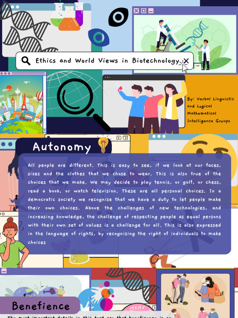 Ethics in Biotechnology: Key Principles | PDF | Biotechnology | Autonomy