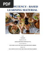 FBS Session Plan (Lo3) | PDF | Foodservice | Tableware