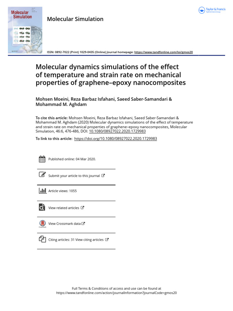 Molecular Dynamics Simulations Of The Effect Of Temperature And Strain
