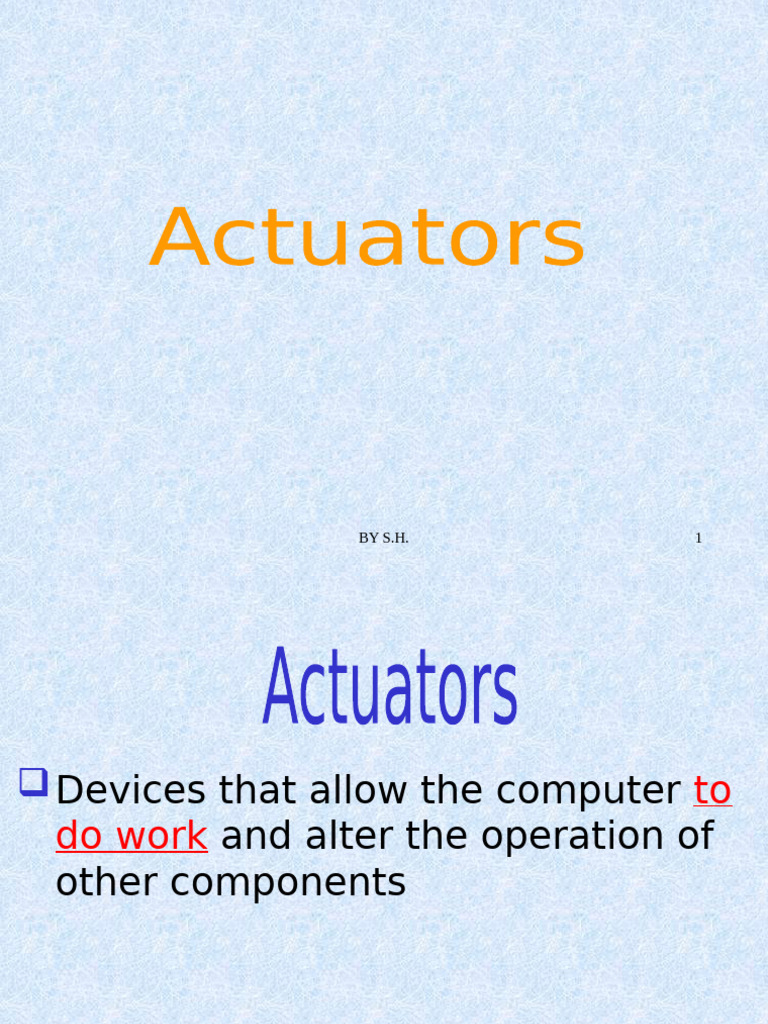 Actuators | PDF | Fuel Injection | Throttle