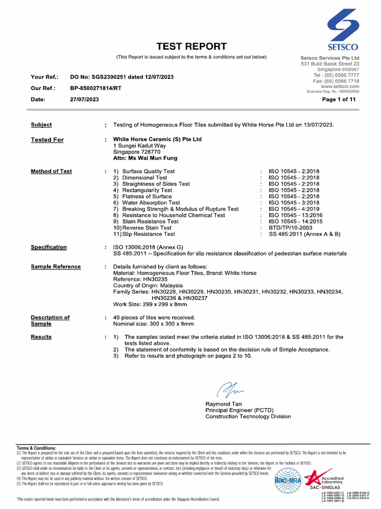 Test Report - HN30235 | PDF