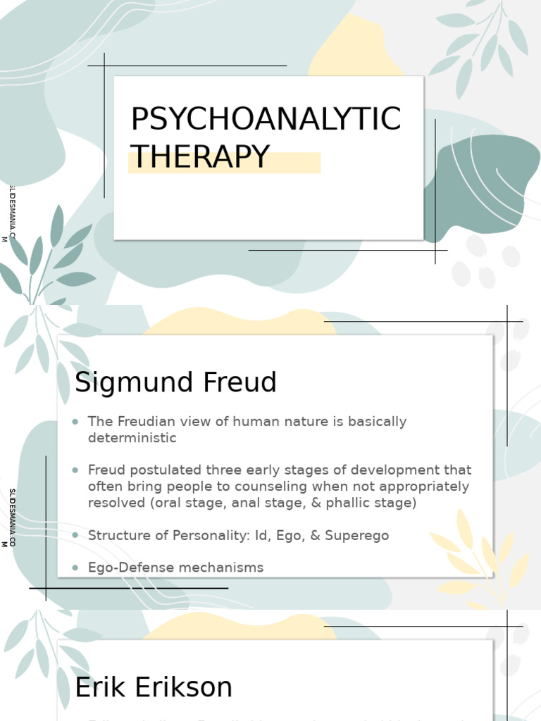 Key Techniques in Psychoanalytic Therapy | PDF | Psychoanalysis ...
