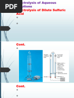 Electrolysis of Dilute Sulfuric Acid | PDF | Redox | Anode