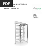 Full Height Turnstile Installation Manual | PDF | Access Control | Menu ...