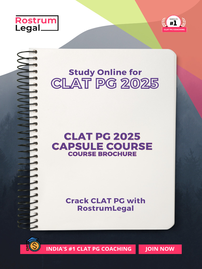 CLAT PG 2025 Capsule Course Brochure v2 | PDF | Justice | Crime & Violence