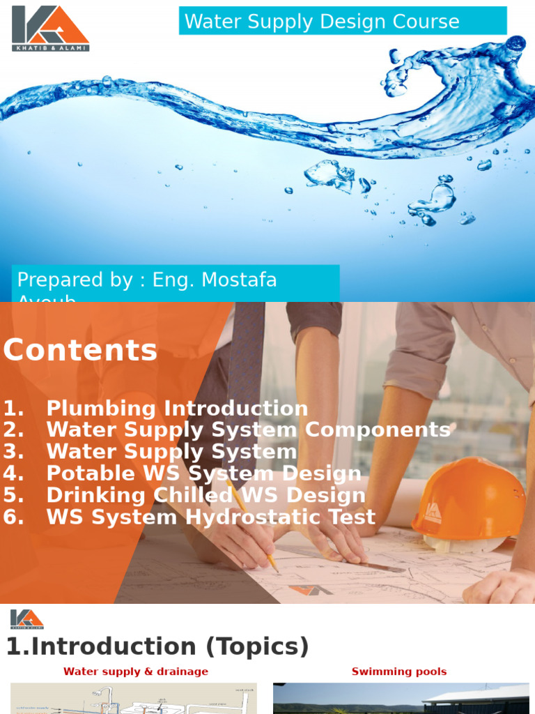 Water Supply Presentation 1 | PDF | Pipe (Fluid Conveyance) | Valve