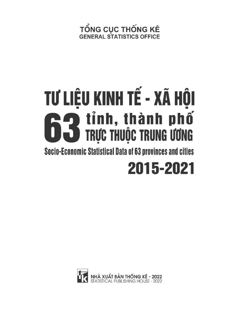Tu Lieu Kinh Te Xa Hoi 63 Tinh Thanh Pho Truc Thuoc Trung Uong 2015 ...