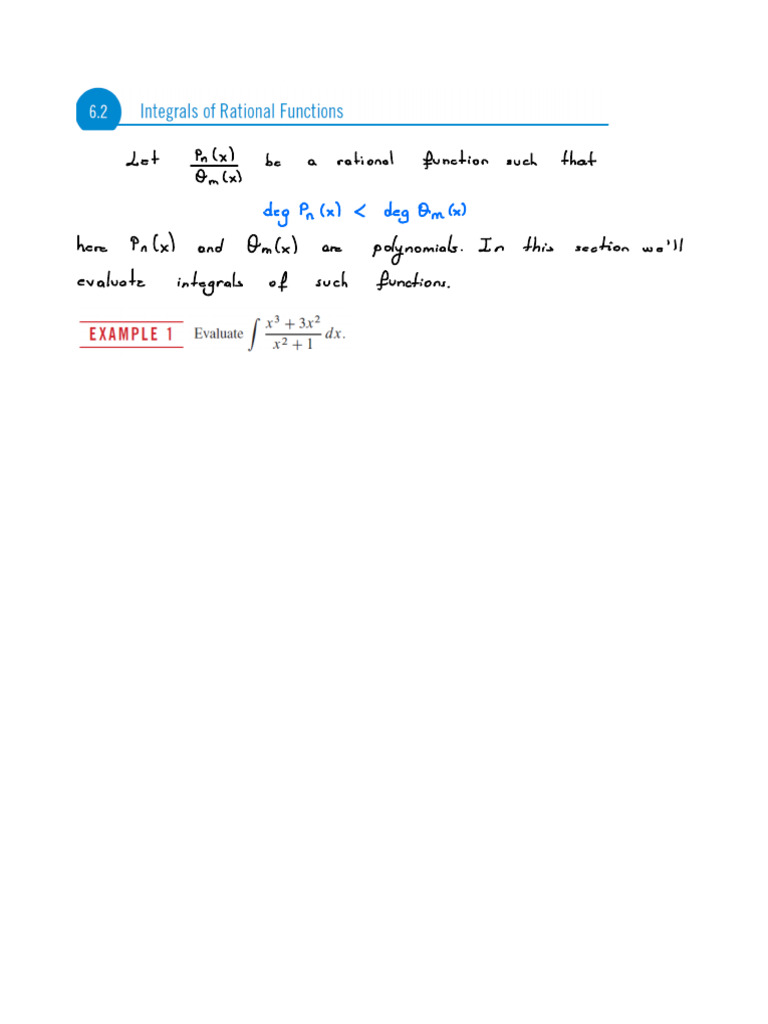 6.2 Integrals of Rational Functions | PDF | Mathematical Objects ...