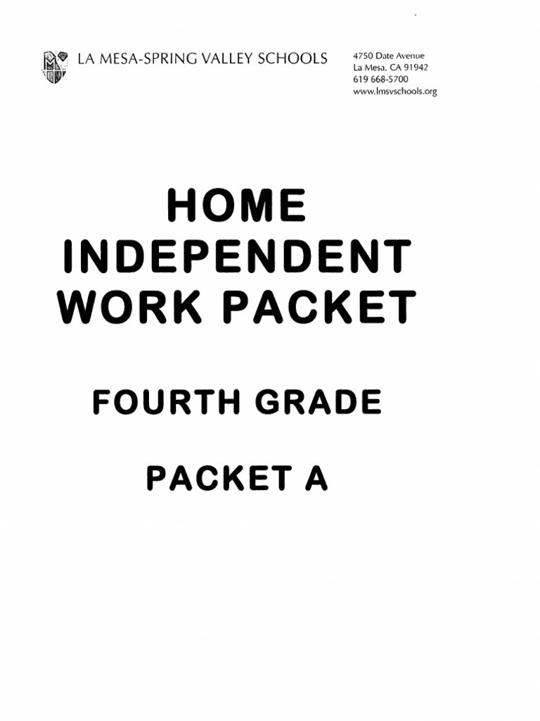 Fourth-Grade-Packet-A | PDF