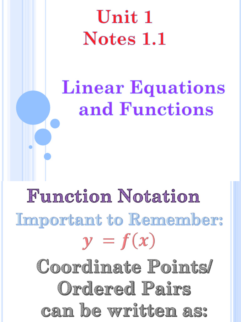 1.1 - Linear Equations and Functions | PDF | Function (Mathematics ...