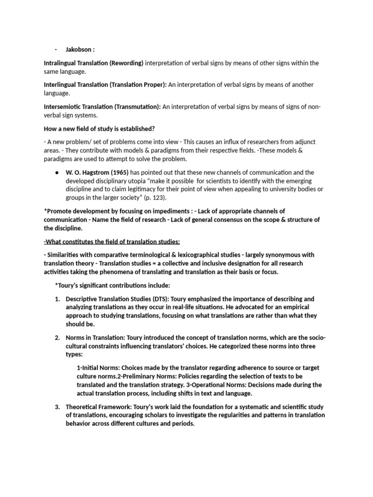 Translation Theory Final | PDF | Idiom | Translations