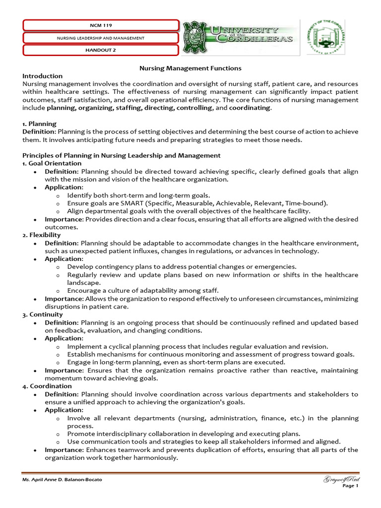 NLM H2 | PDF | Goal | Nursing