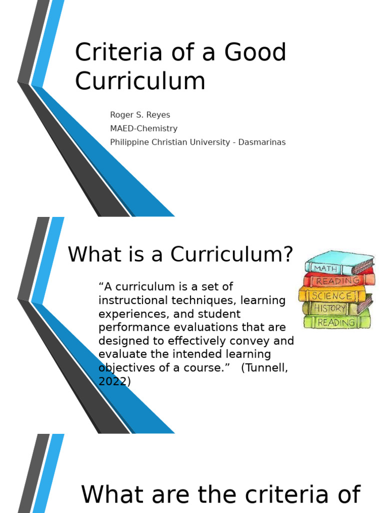 Criteria of a Good Curriculum | PDF | Curriculum | Pedagogy