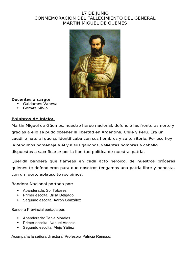 17 de Junio - Guemes 2024 | PDF