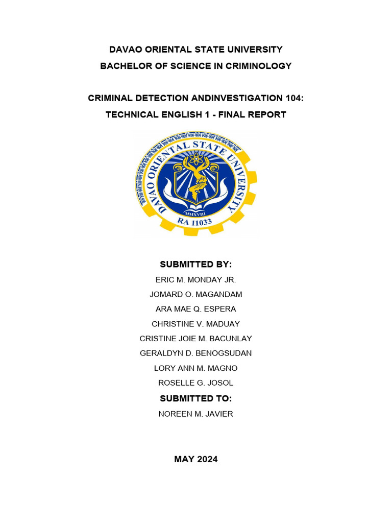 Group5 - PARRICIDE - FINAL REPORT | PDF | Affidavit | Legal Procedure