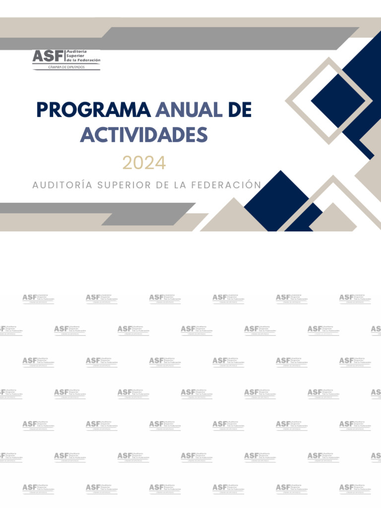 Programa Actividades ASF 2024 | PDF | Gobierno
