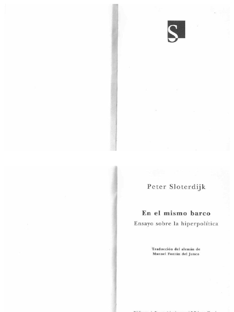 Qdoc - Tips Sloterdijk en El Mismo Barco | PDF