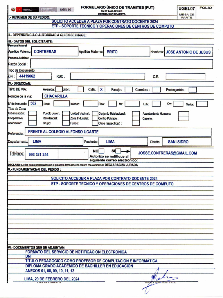 Documentos UGEL 07 | PDF