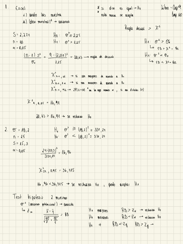 Ayudantía Varianza Y Dos Muestras Independiente | PDF