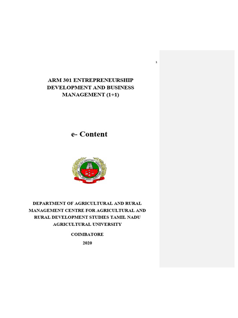 ARM 301 - Full T.M 1 - Agri Junction | PDF