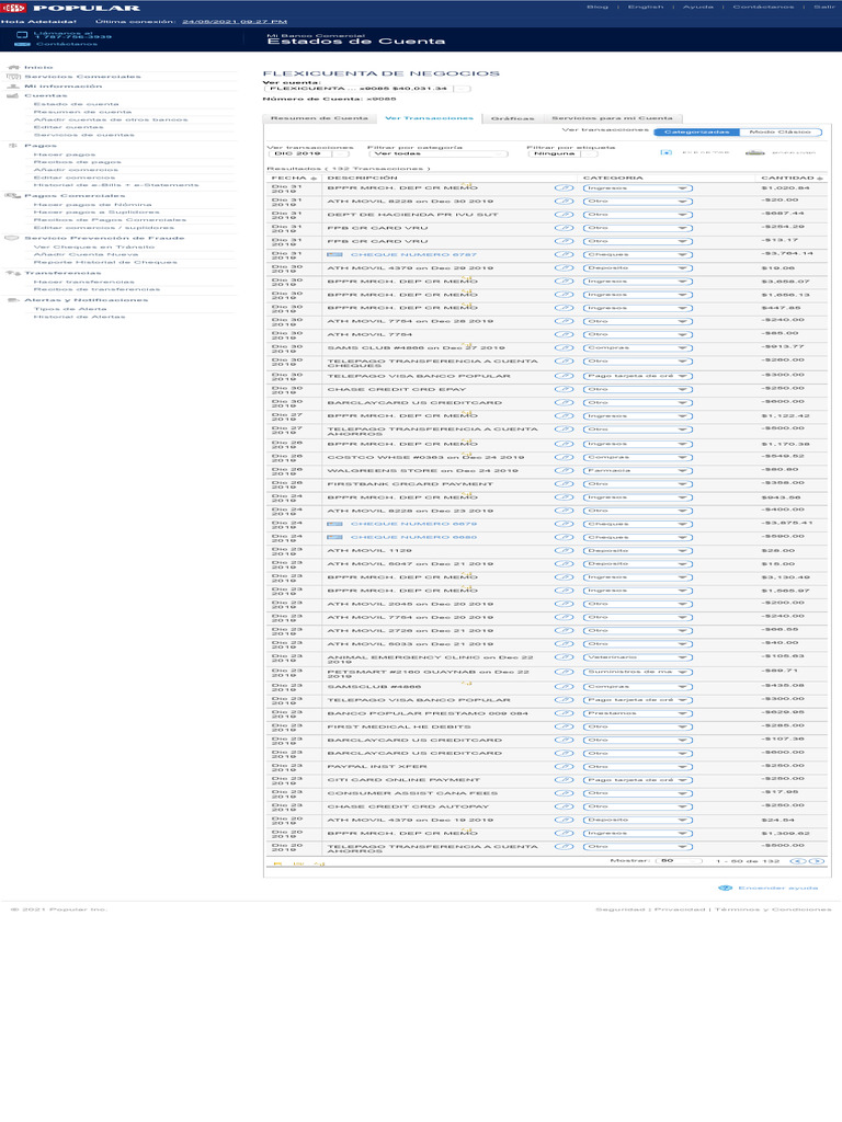 Mi Banco Account Statements 5 | PDF