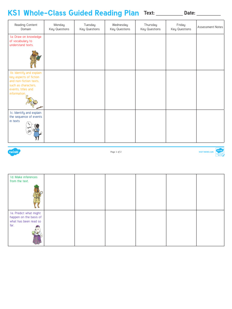 KS1 Whole-Class Guided Reading Plan | PDF