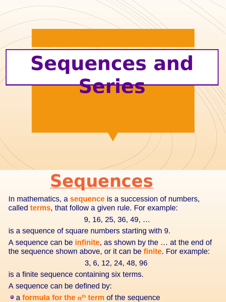 Sequences and Series | PDF