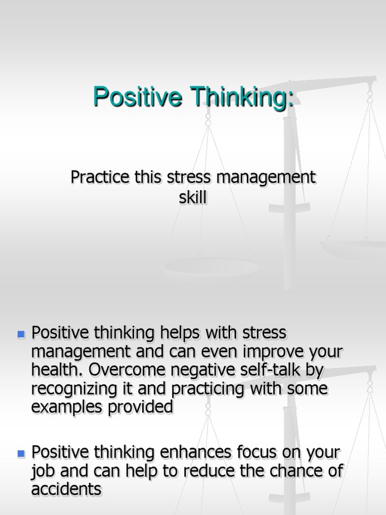 Master Positive Thinking for Stress Relief | PDF | Optimism | Thought