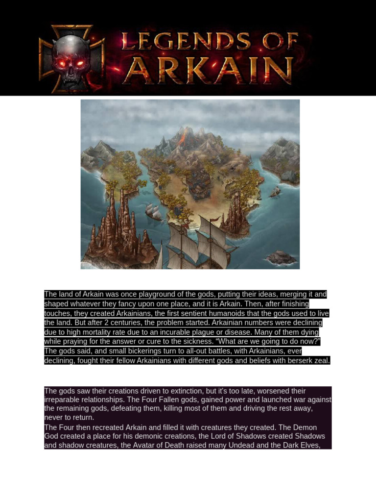 The Legend of Arkain Short | PDF