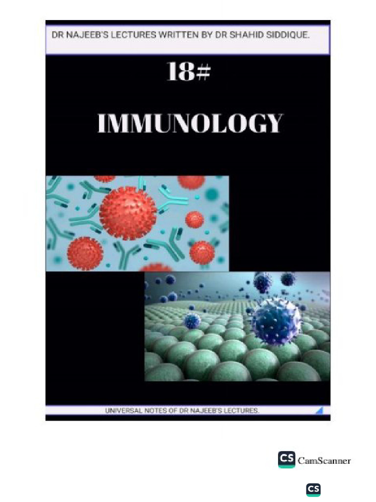 IMMUNOLOGY NOTES :DR Najeeb Lectures | PDF