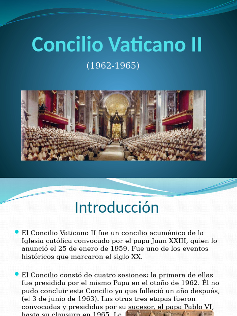 Concilio Vaticano II | PDF | Concilio Vaticano II | Organizaciones cristianas