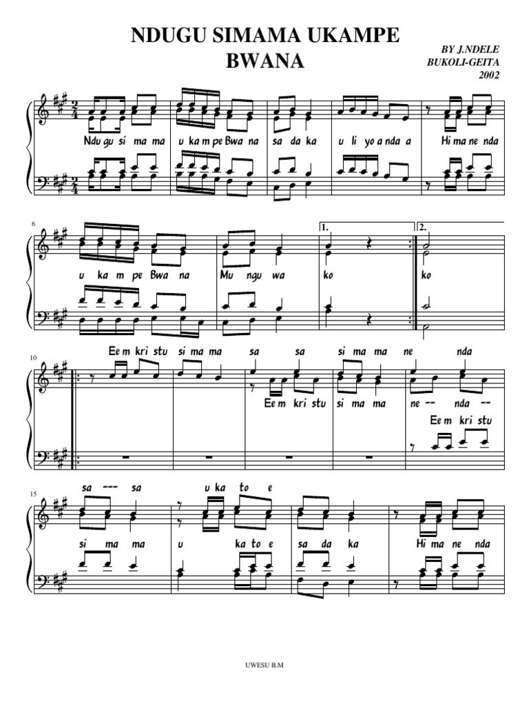 Ndugu Simama | PDF