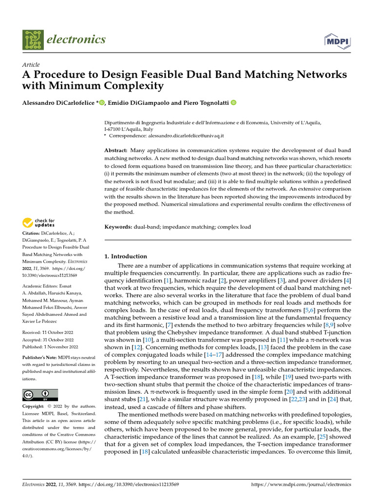 Dual Band Impedance Matching | PDF